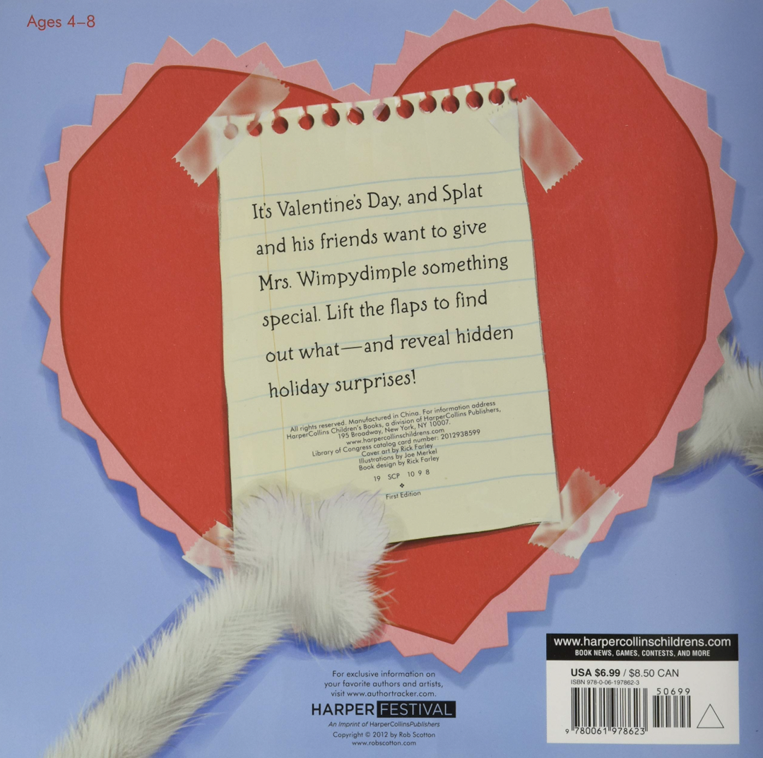 Splat The Cat Funny Valentine Lift The Flap Paperback Book – Silver ...