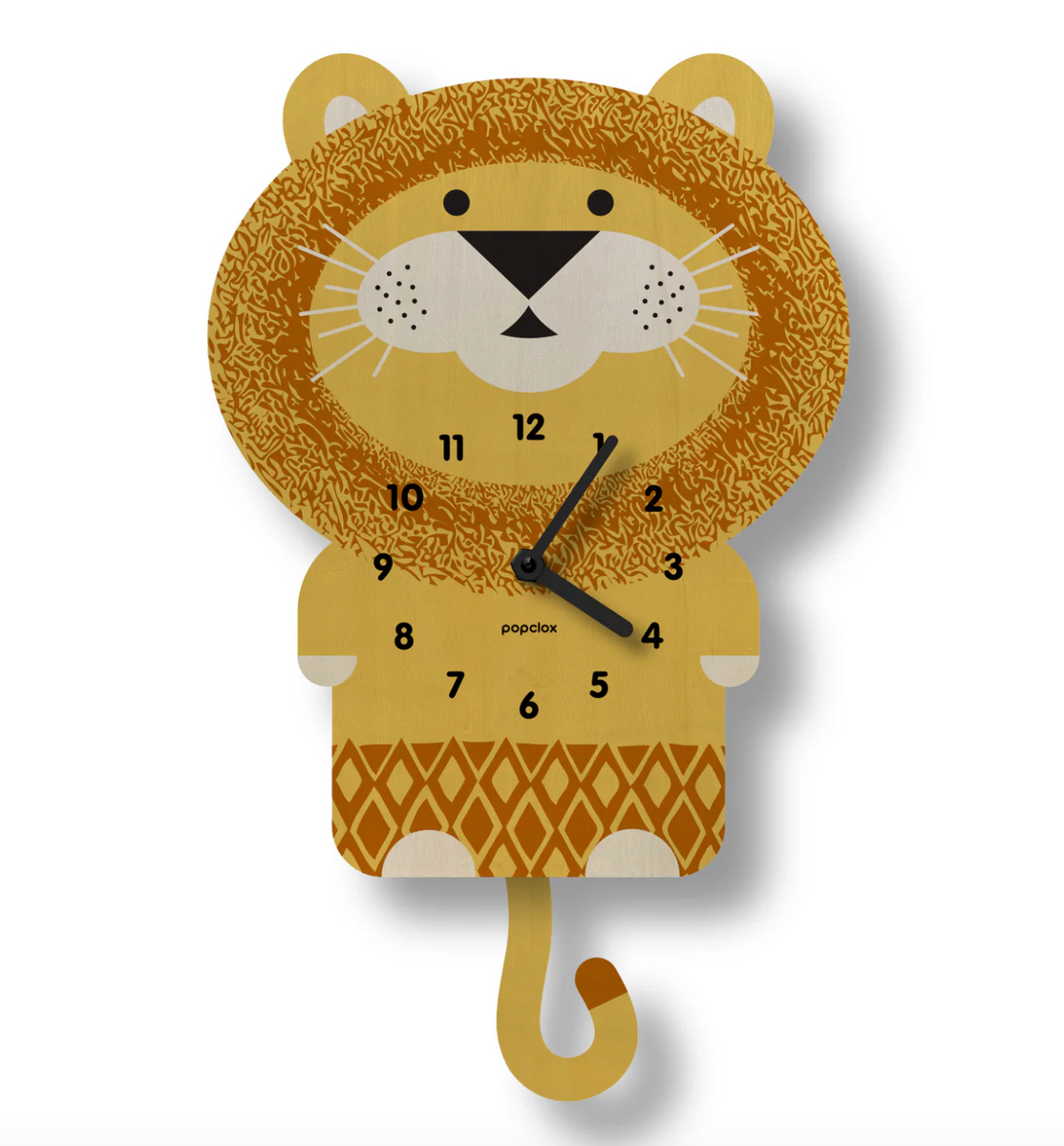 Popclox Lion Pendulum Clock – Silver Moon Kids