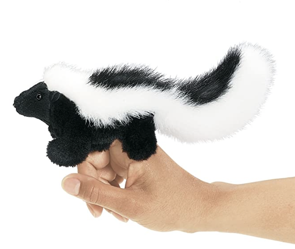 Folkmanis Mini Skunk Puppet – Silver Moon Kids