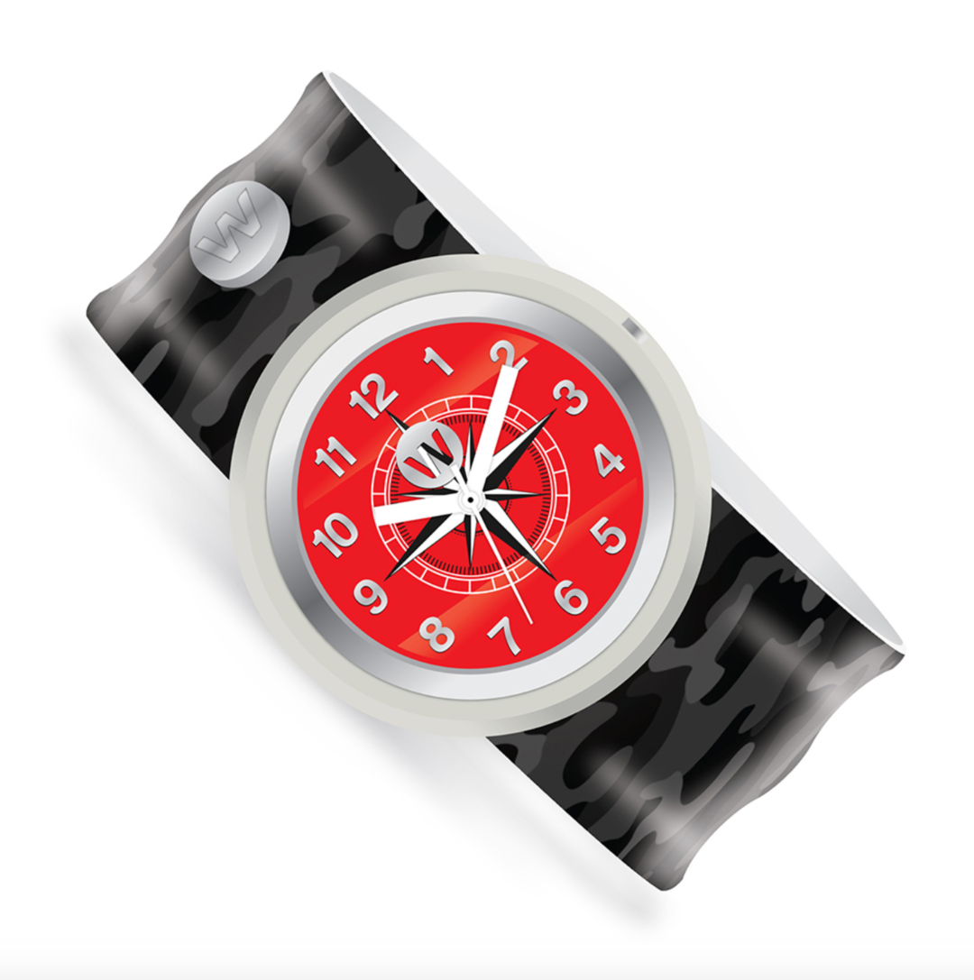 Watchitude Black Ops Slap Watch – Silver Moon Kids